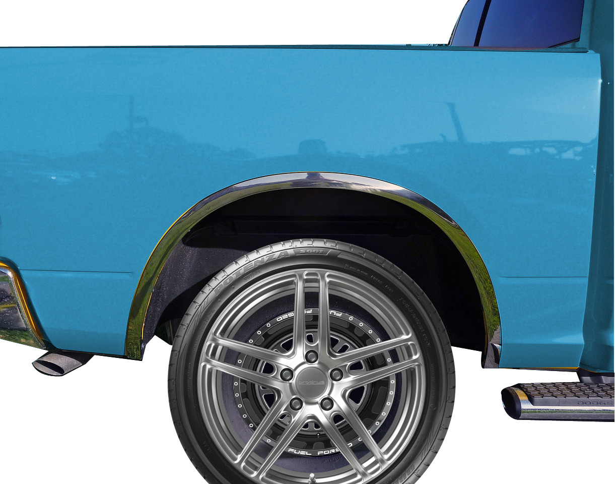 FENDER TRIM FOR RAM 1500 09-18 Stainless Steeel High Polish 2″ Molding ...