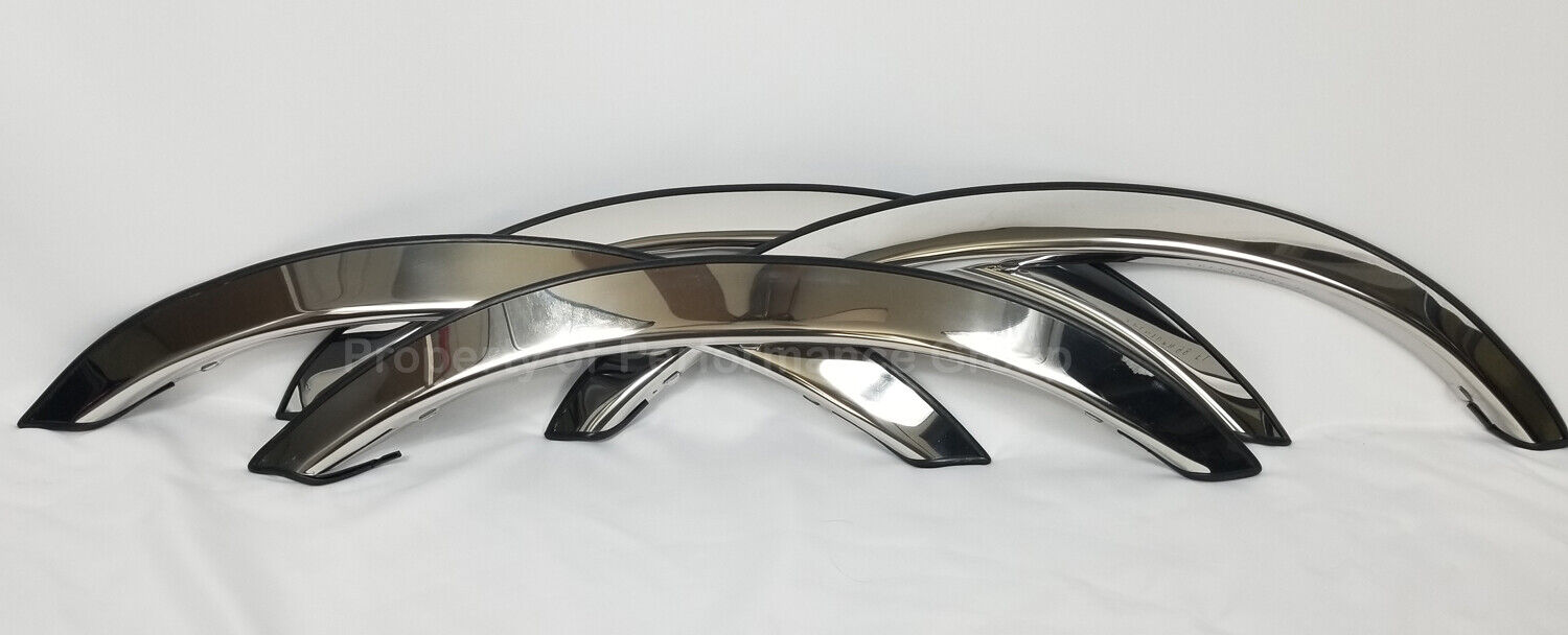 QMI 482003 Fits 03-11 Town Car 4pc Fender Trim Molding Set Polished ...